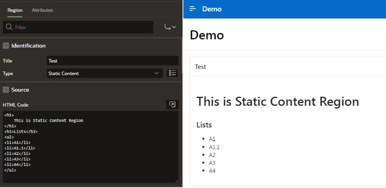 How To Create Page Region In Oracle Apex 22 2 0 Ontoor Blogs