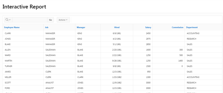 How to create Interactive Report in Oracle APEX 22.2.0? - Ontoor blogs