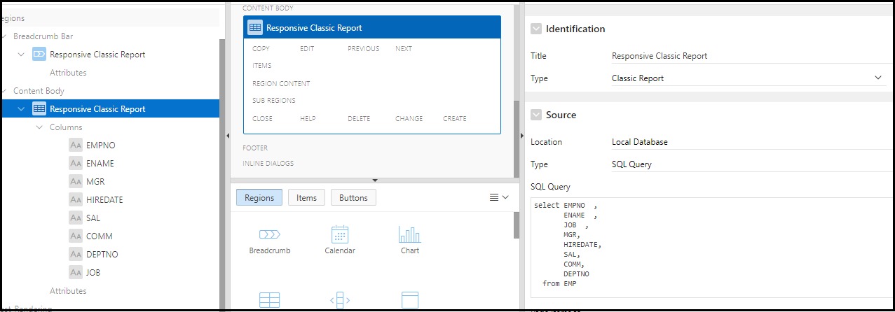 Responsive Classic Report in ORACLE APEX - Ontoor blogs