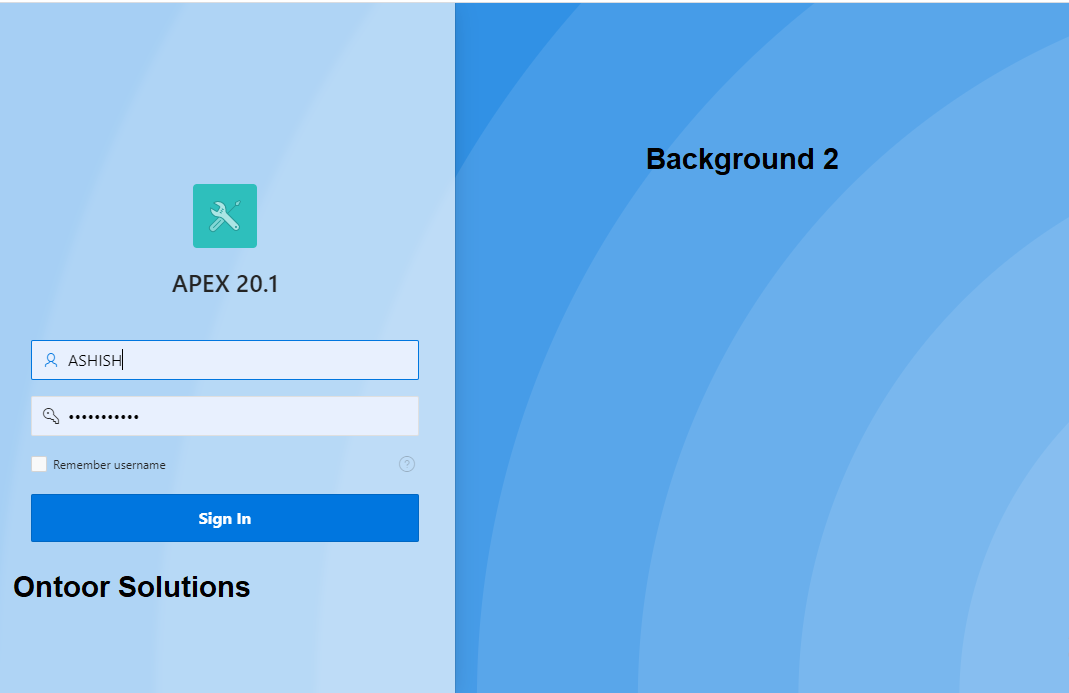 New Login Page Template APEX 19 20 - Ontoor blogs