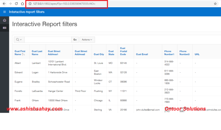Interactive Report Auto Filter Via Url Oracle Apex Part 1 Ontoor Blogs
