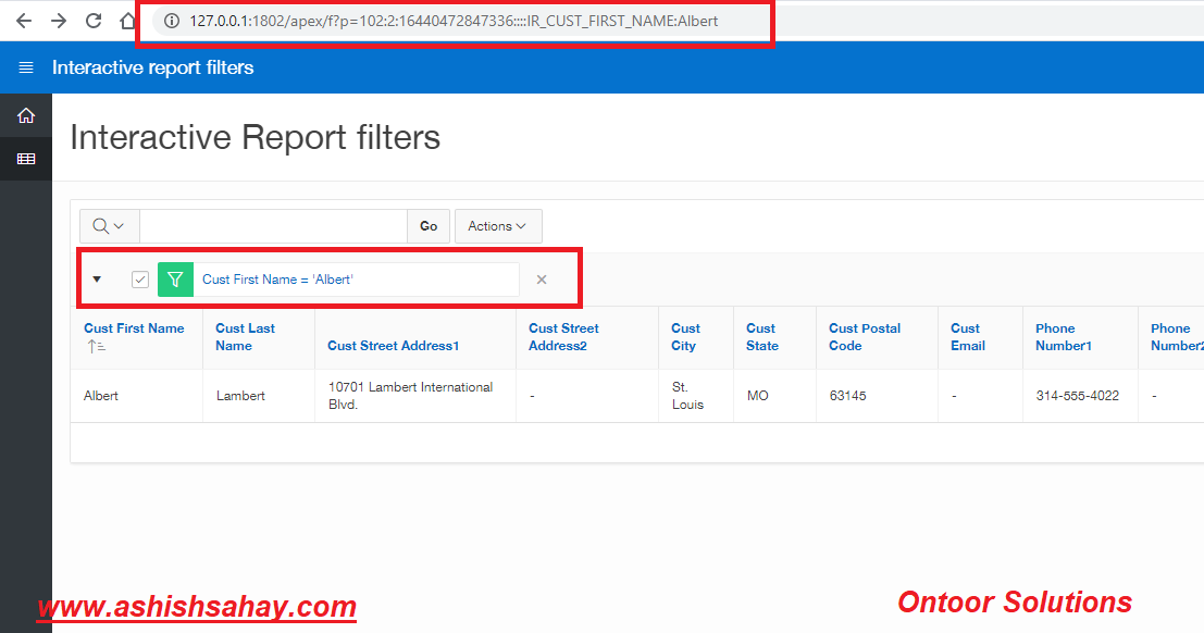 Interactive Report Auto Filter Via Url Oracle Apex Part 1 Ontoor Blogs