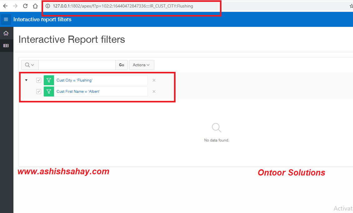 Interactive Report Auto Filter Via Url Oracle Apex Part 1 Ontoor Blogs