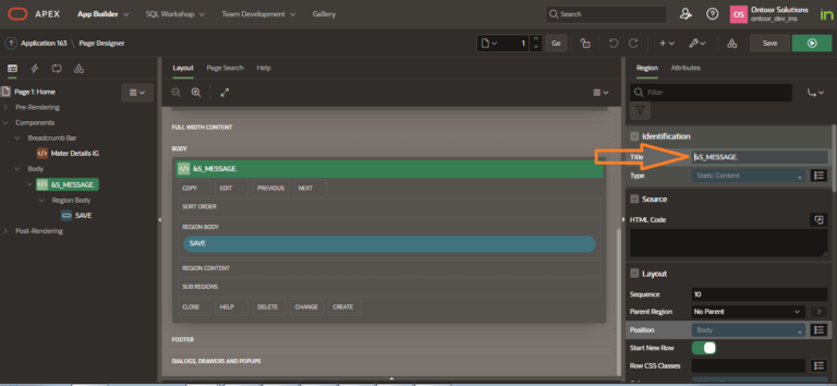 Substitution Strings | Oracle APEX - Ontoor blogs