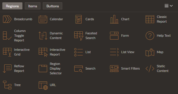 Oracle APEX Region Types Ontoor Blogs