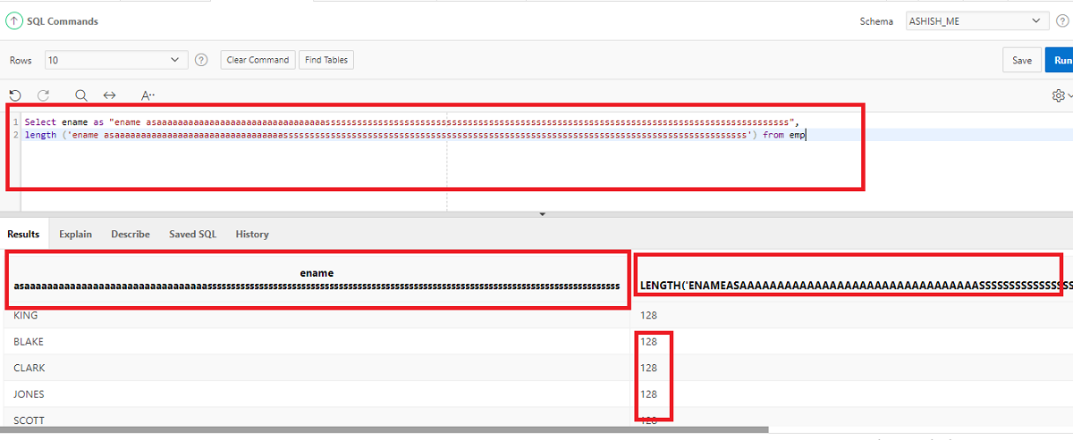 ORA-00972: identifier is too long - Ontoor blogs