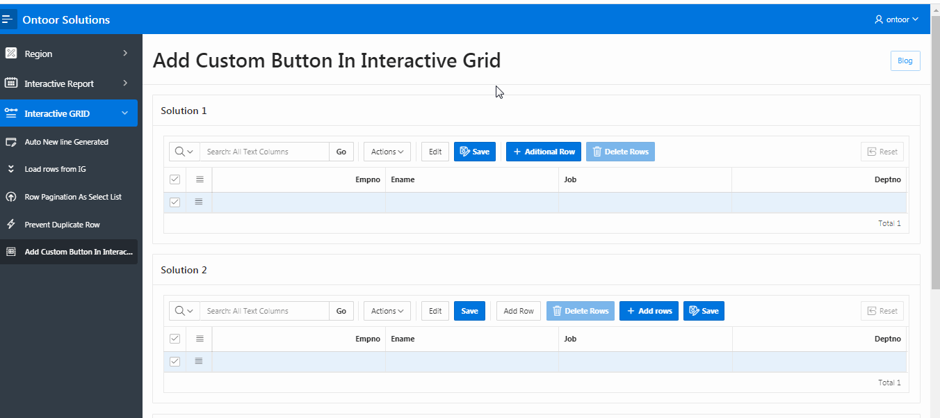 3 Ways To Add Custom Button In Interactive Grid Oracle APEX Ontoor Blogs