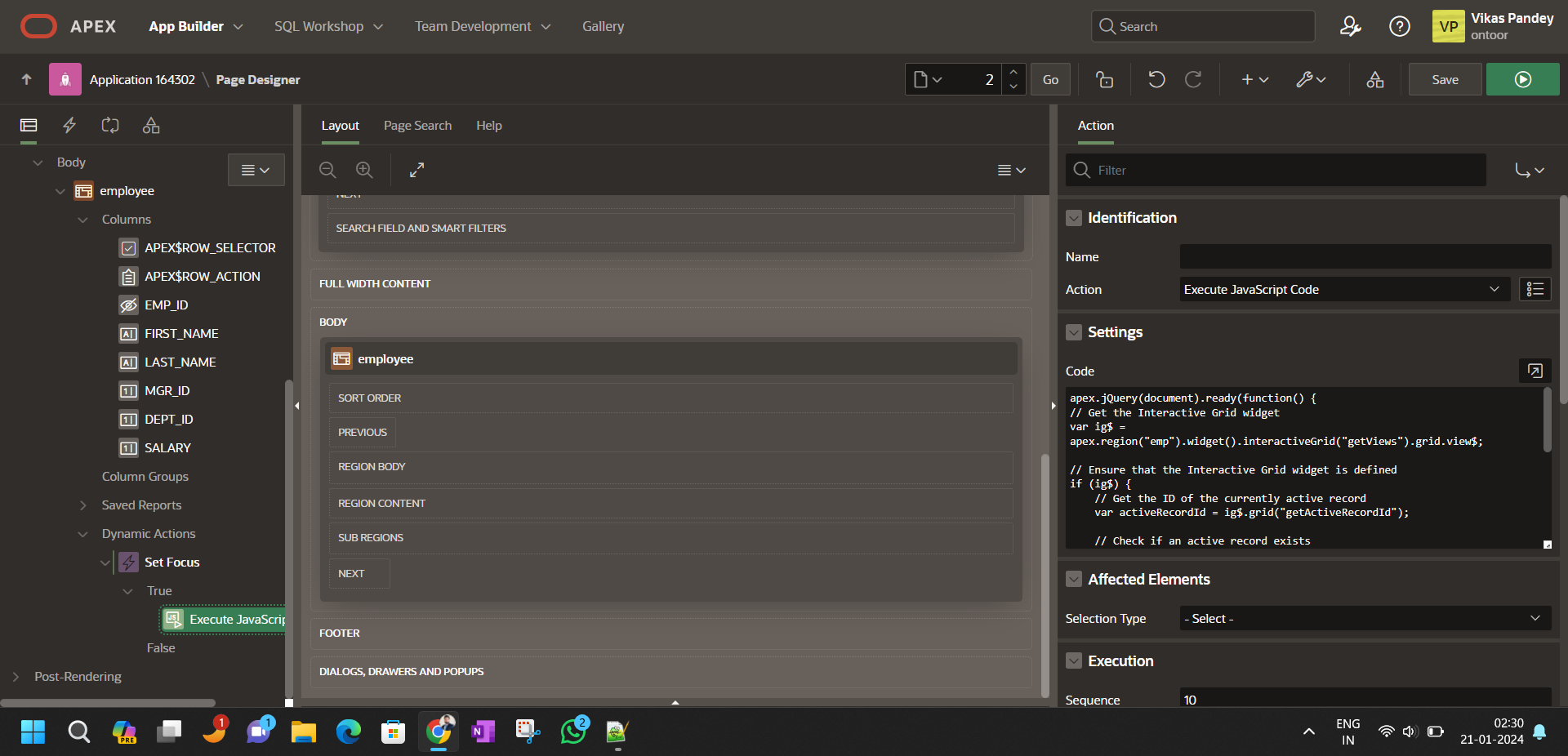 Add Row Focus Column Gotocell Interactive Grid Ontoor Blogs