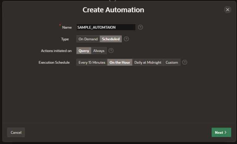 APEX_AUTOMATION in oracle APEX - Ontoor blogs