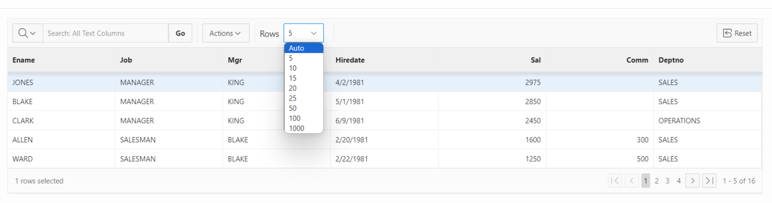 Customizing The Oracle Apex Interactive Grid Toolbar Adding A Rows Per Page Selector With A