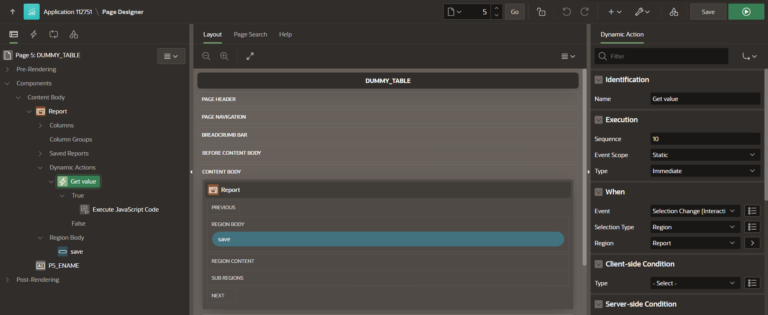 Retrieving Selected Values from the Current Row in Oracle APEX ...